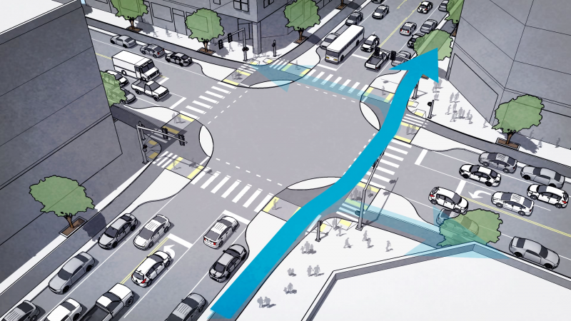 Portlander’s ‘protected intersection’ concept gets first on-street demo ...