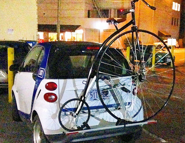 Car2go's new bike racks have passed the Portland test