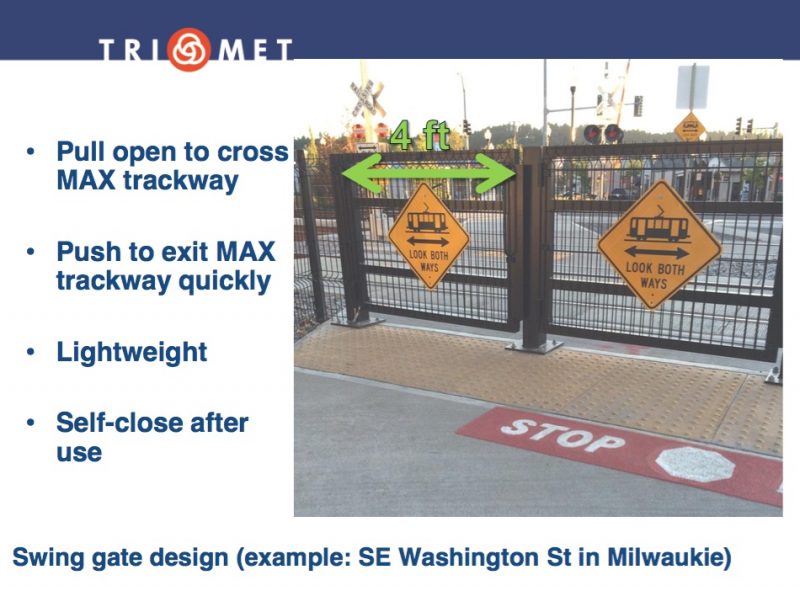 Citing safety concerns, TriMet wants “swing gates” at inner southeast ...