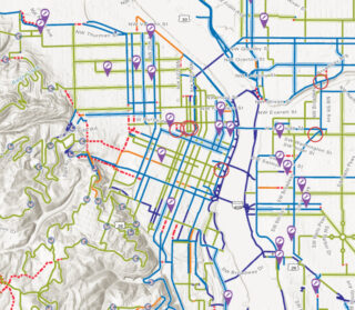 Portland’s official city bike map is now digital and interactive ...