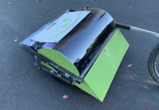 A California inventor is working on a sweeper you can pull behind your ...