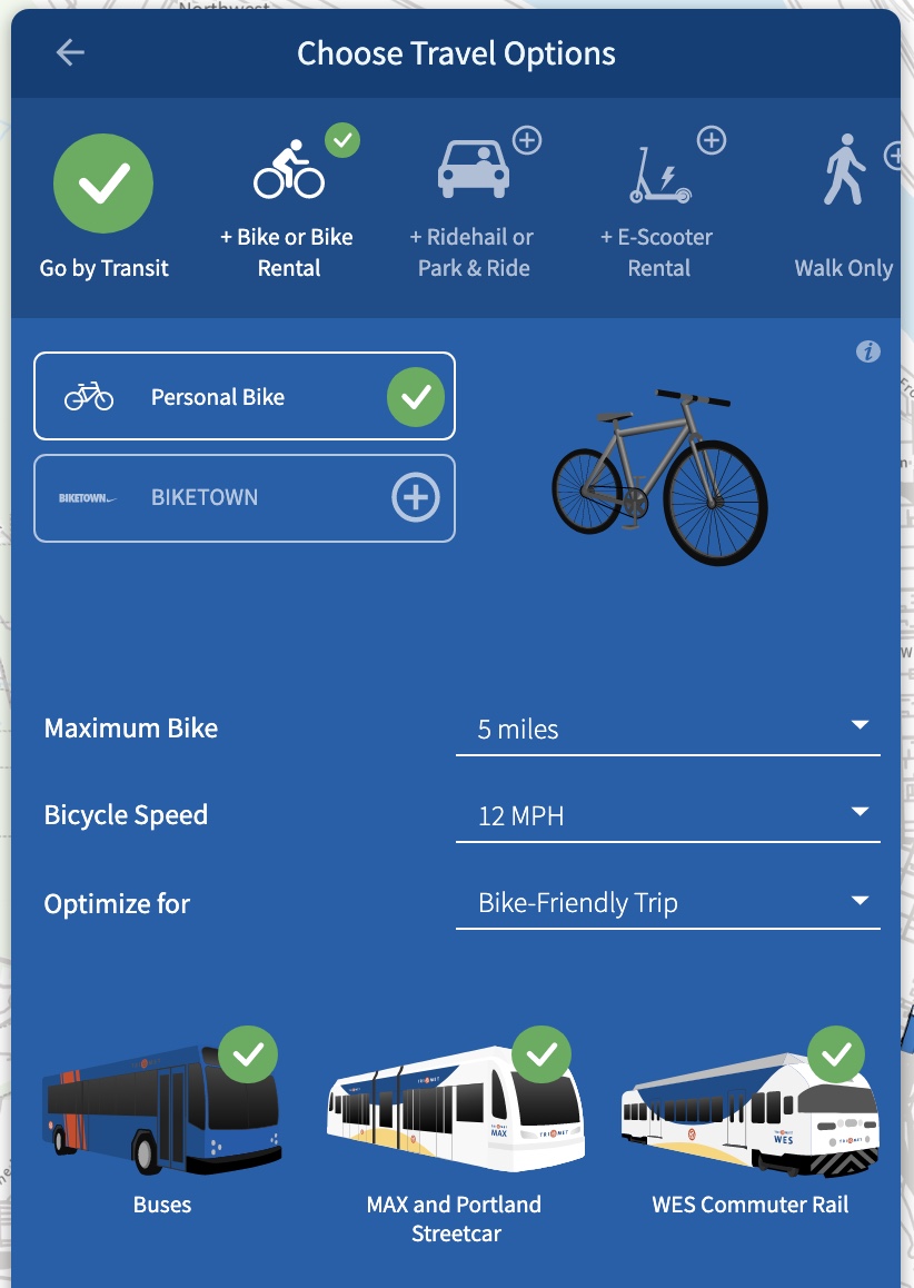 TriMet Launches New Trip Planner Rivaling Google Maps Rideshare Bias Cycling News Blog 