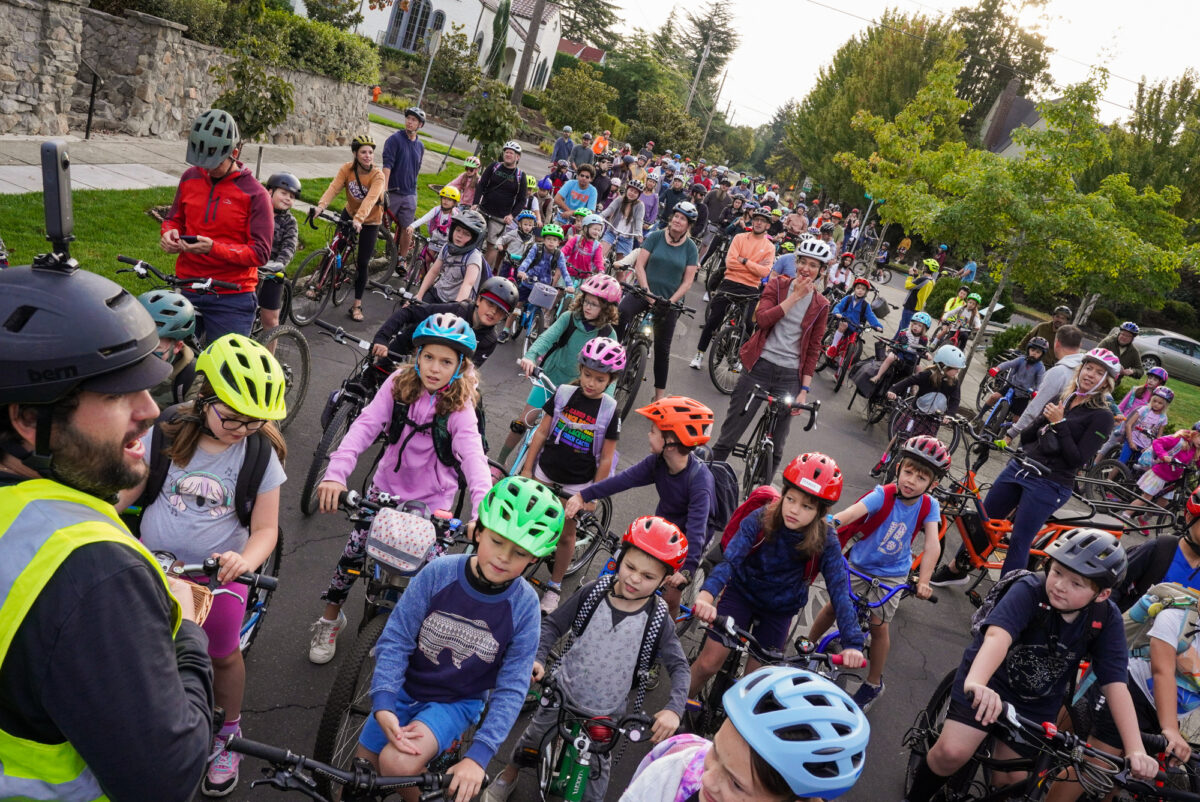 The Alameda bike bus has more than doubled in size in just four months ...