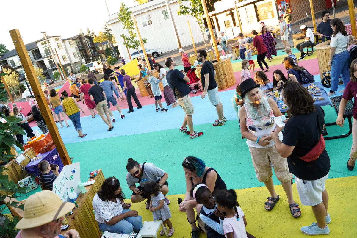 Mt. Scott-Arleta residents celebrate vibrant plaza on formerly violent ...