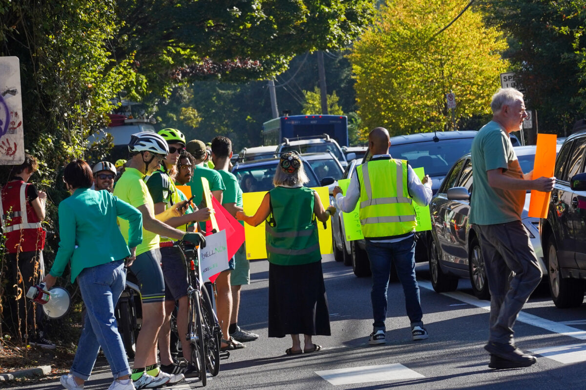 Human-protected bike lane protest draws attention to deadly ...