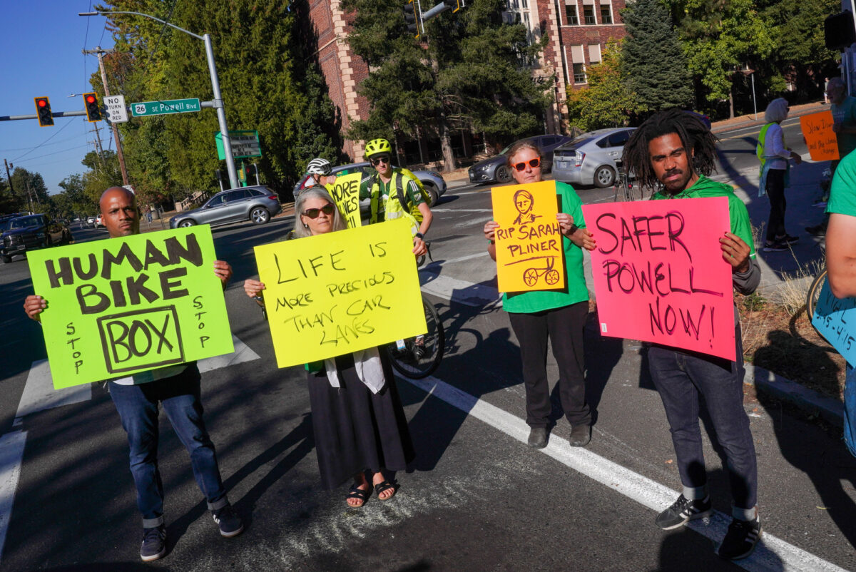 Human-protected bike lane protest draws attention to deadly ...
