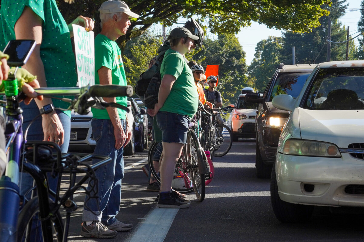 Human-protected bike lane protest draws attention to deadly ...