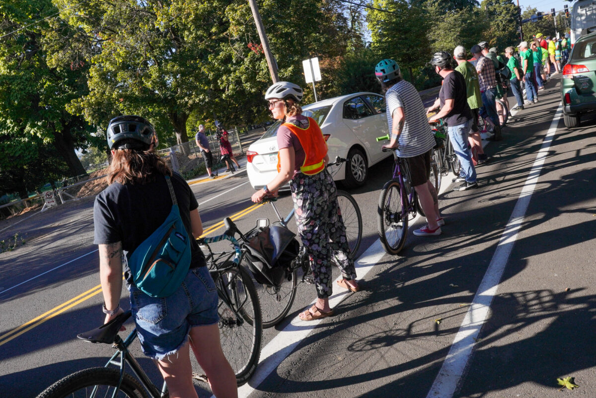 Human-protected bike lane protest draws attention to deadly ...