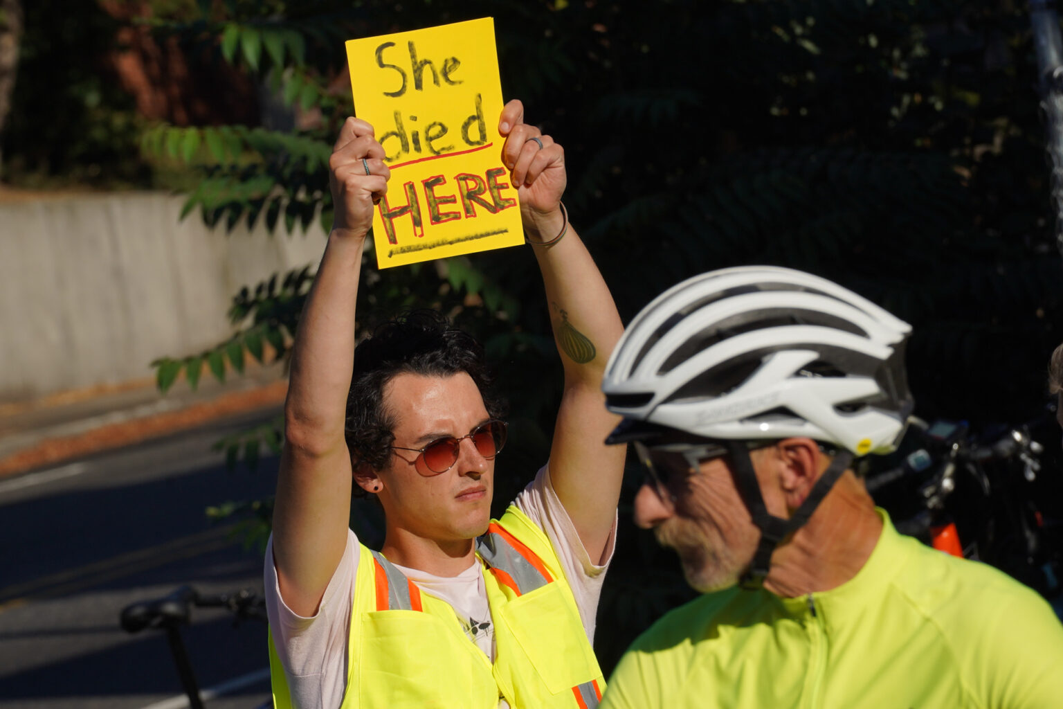 Human-protected bike lane protest draws attention to deadly ...