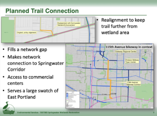 New east Portland bike connection in the works with wetlands ...