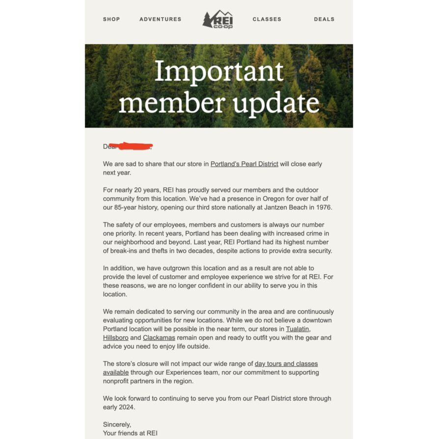 REI will leave Portland, taking its full-service bike shop with them ...