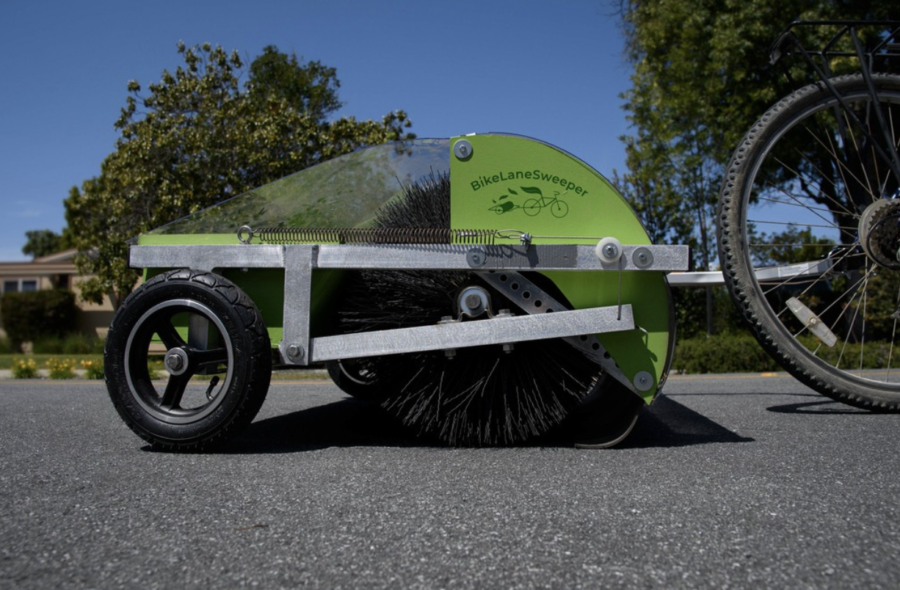 Portland will be testing ground for new bike lane sweeper trailer ...