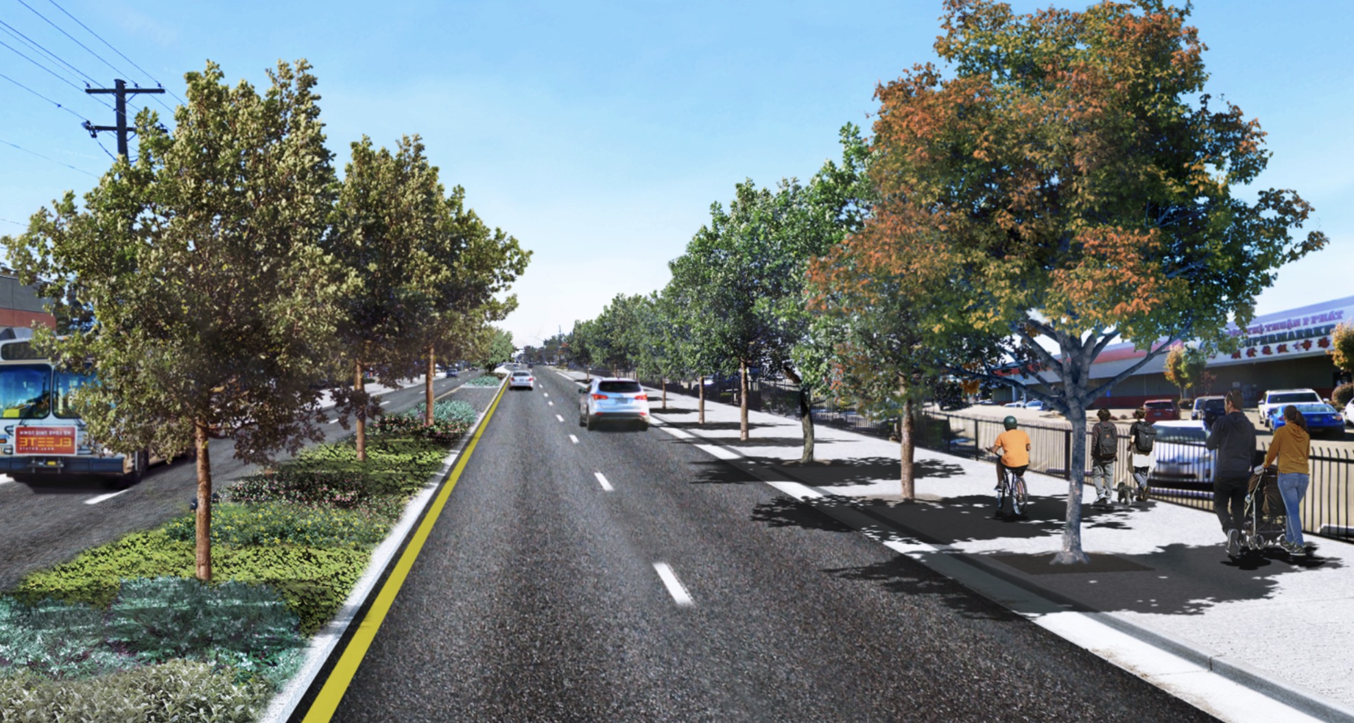 Trees to tame heat, medians to tame drivers, and wider sidewalks star ...