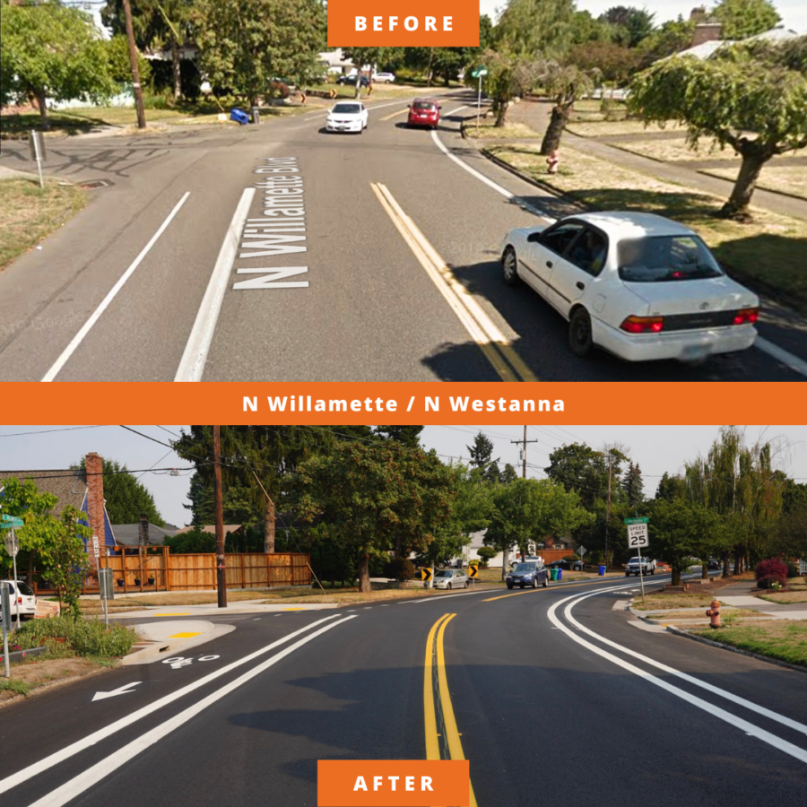 First Look: Better (wider!) bike lanes on N Willamette – BikePortland