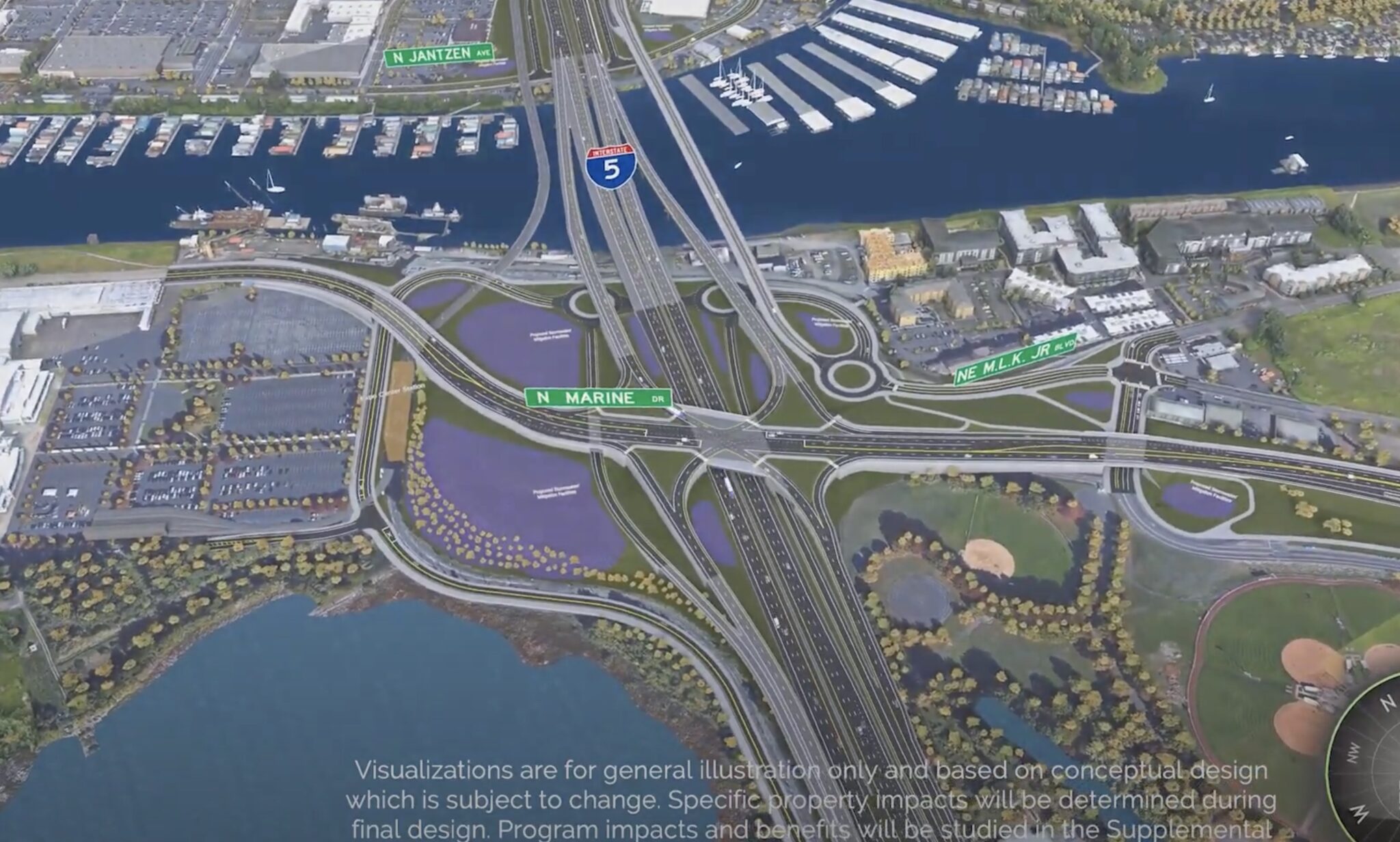 New videos show what I-5 freeway expansion over Columbia River would ...