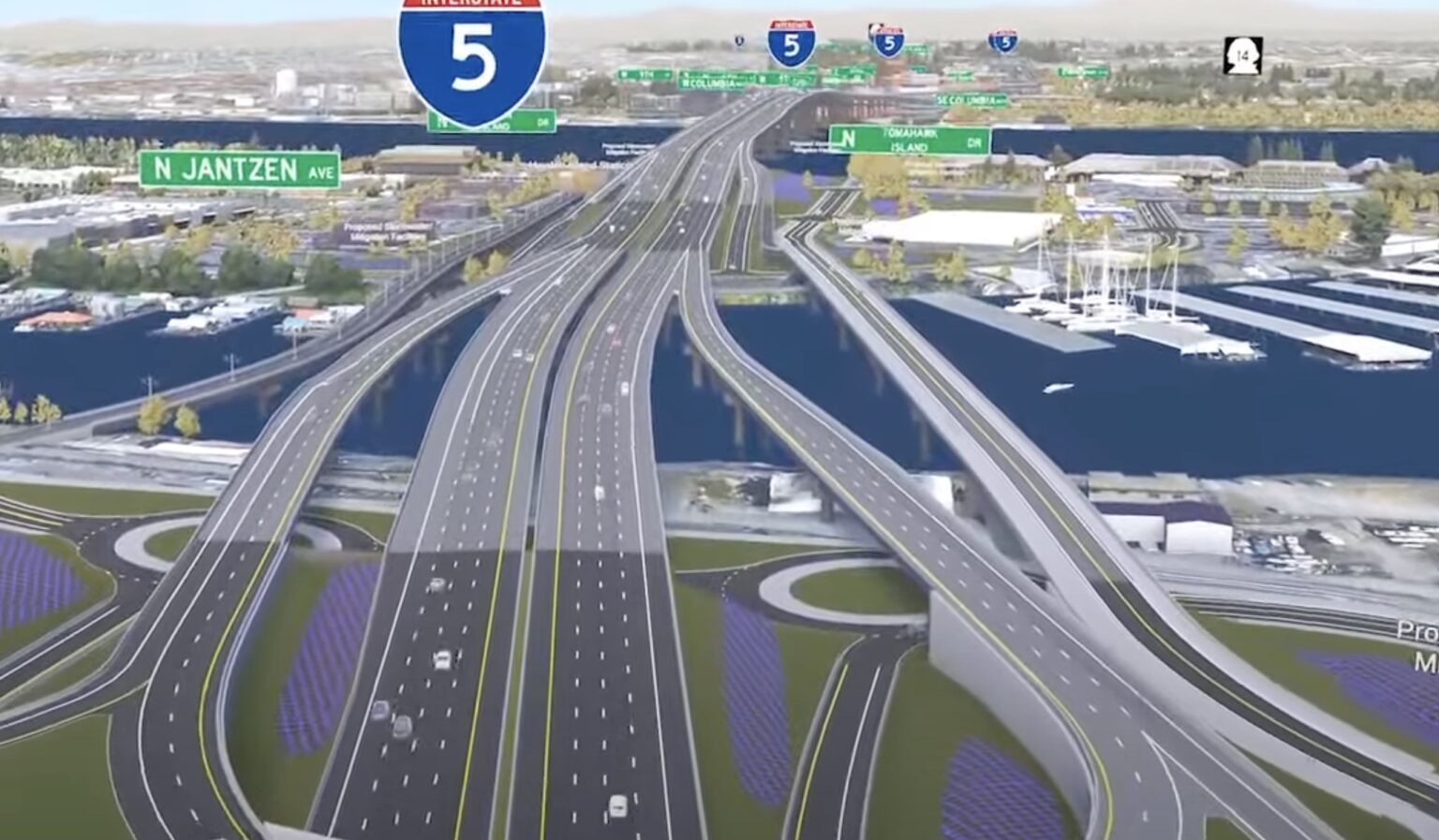New videos show what I-5 freeway expansion over Columbia River would ...