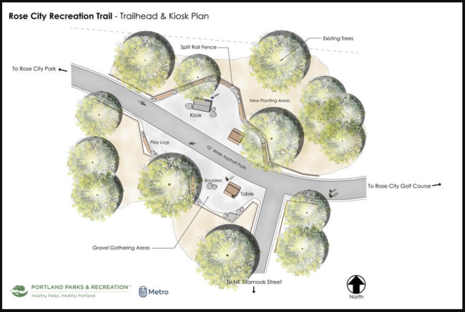 Parks bureau shares latest designs for trail system in Rose City Golf ...