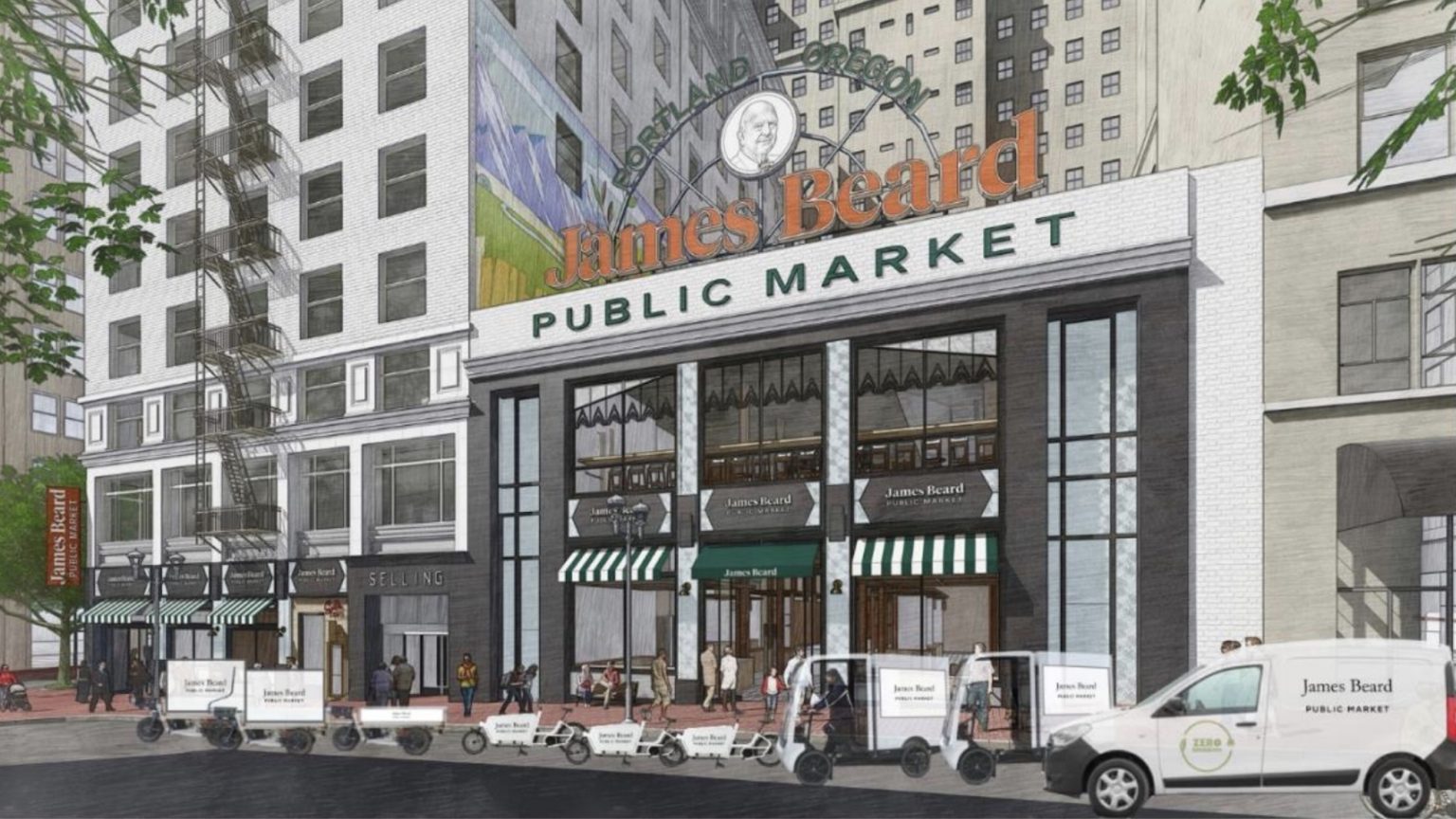 The dream of a zero emission delivery hub at James Beard Public Market ...